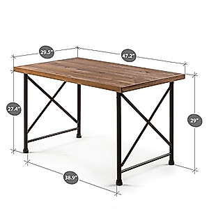 Zinus Alicia Industrial Style Dining Table, Brown