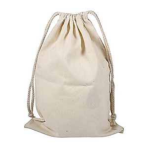 gvhhol Cotton Muslin Bags, Reusable Mesh Bags with Drawstring 100% Cotton White for Store Spices, Crafts, Soap or Slag Filtration, Soaking Medicinal Liquor(22x28cm)