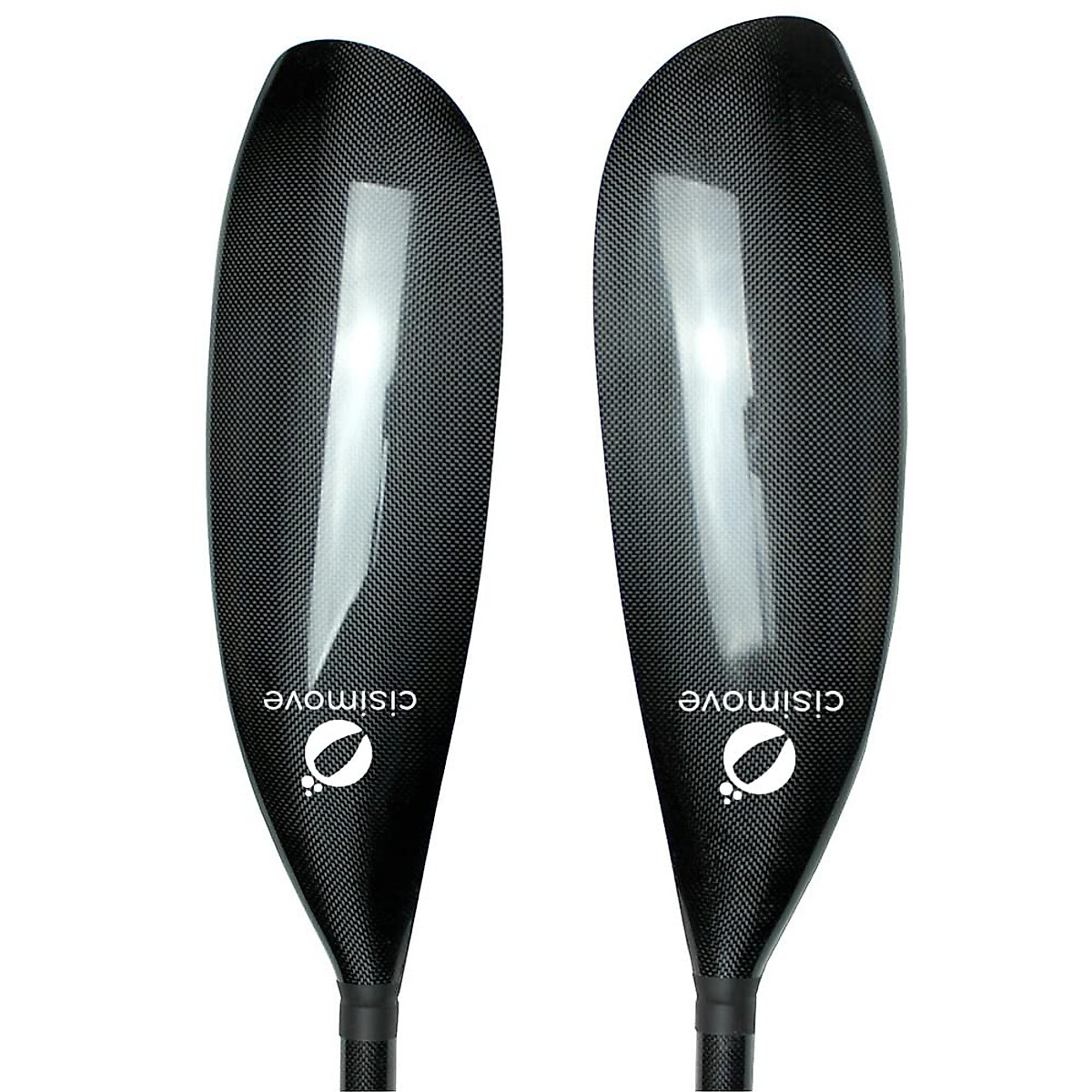 CISI SPORT Performance Lightweight 2 Piece Carbon Fiber Kayak Paddle with Wing Blade Oval Shaft 10cm Adjuster (220-230cm)