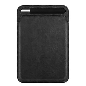 Fintie Sleeve with Pencil Holder for iPad Air 11 & Air 5/4, iPad 10th Gen / 9th Gen/Pro 11-inch, Slim Fit Vegan Leather Protective Cover Carrying Case Bag, Black