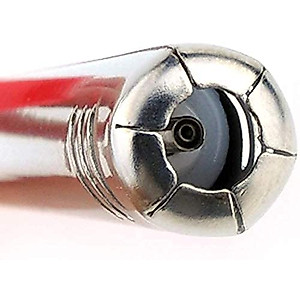 6 Pack - Vezee Fuel Included Handi BBQ Grill Click Flame Long Stem Lighter - Refillable Butane Gas Candle Fireplace Kitchen Stove Wind Resistant, Red