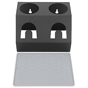 Haokaini Dual Holes Bottle Drying Rack for Soda Stream Bottles Soda Bottles Drainer Holder with Pad Sodastream Accessory for All Soda Stream Machines