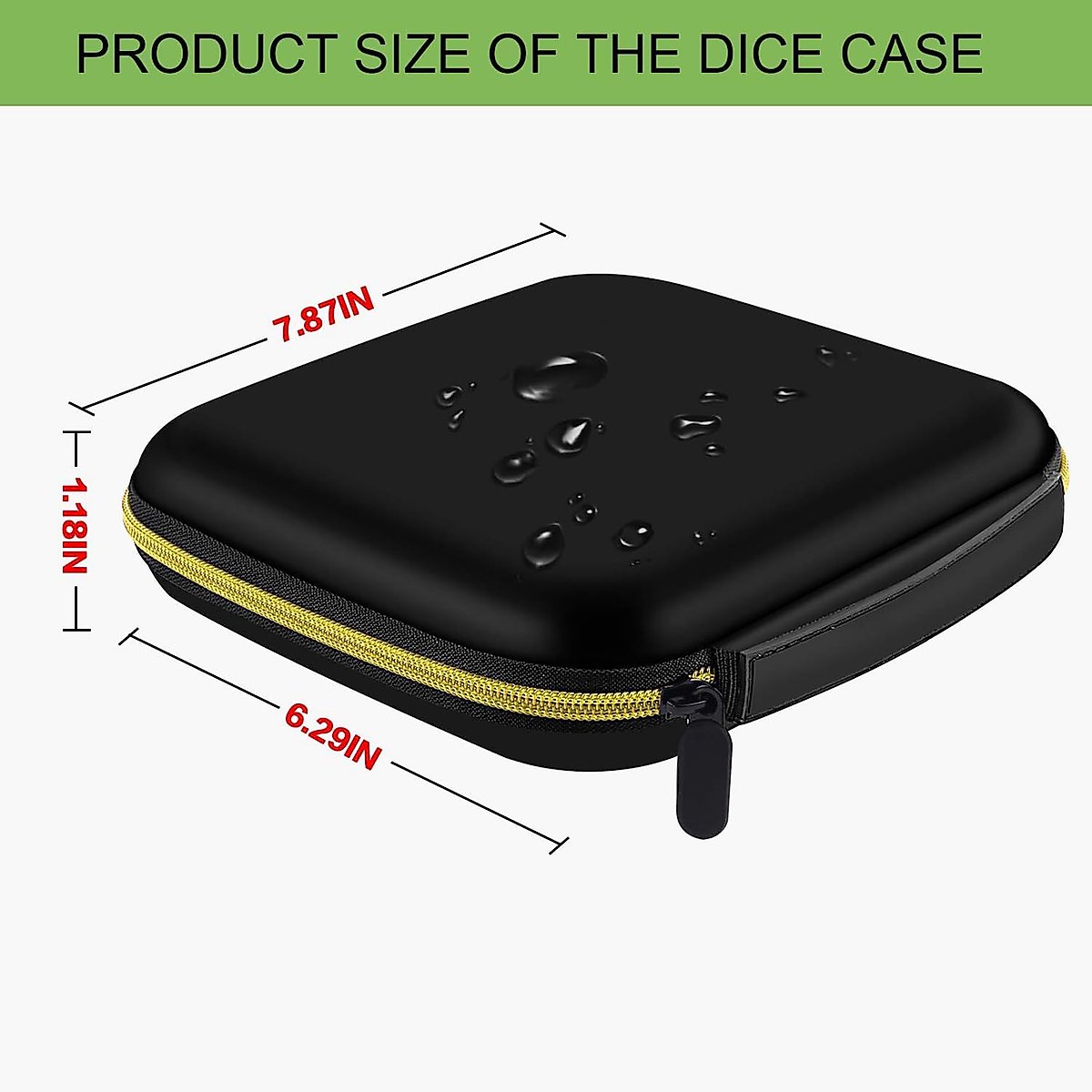 ALKOO 35+ Dice Case Box Tray, Storage Holder for DND Dice Set, for D&D Dungeons and Dragons 7-Die Polyhedral Dice, Organizer for RPG for MTG Role Playing Table Games, Display for D and D - Case Only