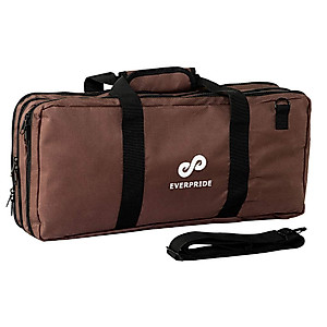 EVERPRIDE Knife Bag PLUS Knife Edge Guard Set (10-Piece Set) Heavy Duty Chef Bag Holds 20 Knives and Kitchen Utensils - Felt-Lined and BPA Free Knife Sheath Set – Knives Not Included