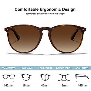 CARFIA Trendy Sunglasses for Women Polarized UV Protection Classic Retro Style CA5100