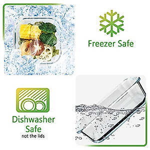 M MCIRCO 20 Pieces Glass Food Storage Container with Lids, Airtight Glass Lunch Containers,No Leaking Glass Meal Prep Container,Microwave, Oven, Freezer and Dishwasher Friendly