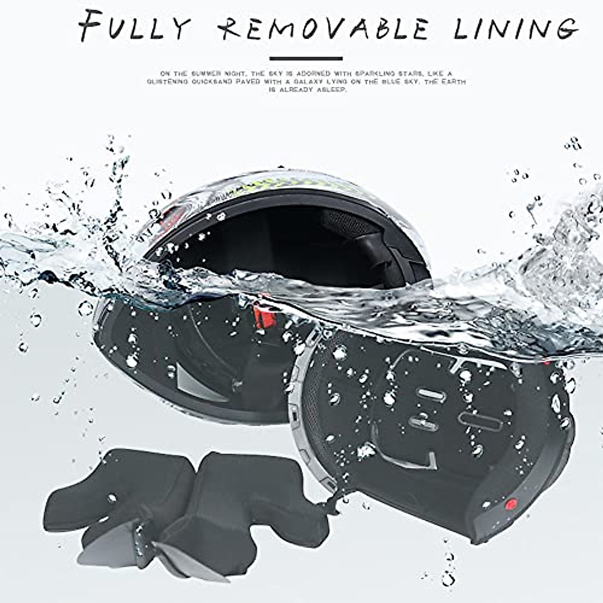 MotuoMr Unisex-Adult Full Face Motorcycle Helmet DOT Approved Motorbike Moped Street Bike Racing Crash Helmet with Graphic (Blue Monster Color Mirror, Small)