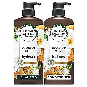 Herbal Essences, Shampoo and Conditioner Kit with Natural Source Ingredients, Color Safe, Bio Renew Coconut Milk, 20.2 fl oz, Kit