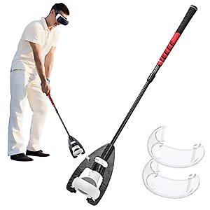 VR Golf Club for Oculus Quest 2 Rift S: Realistic Grip Handle Attachment for Golf Game: Meta Quest 2 Adjustable Length Controller Accessories: Universal Left and Right Controllers