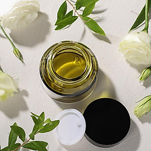 Glass Cosmetic Jars with Lids, 3 Pack Small Glass Jars, 30 ml Empty Makeup Containers for Sample, Cream, Lotion (1 oz, Green)