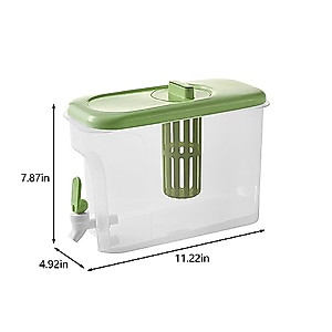 Cold Kettle With Faucet & Infuser - 2023 Refrigerator Fruit Tea Cold Brew Kettle, Kettle With Strainer Mesh, Lemonade Fruit Teapot Drink Dispenser for Daily Use
