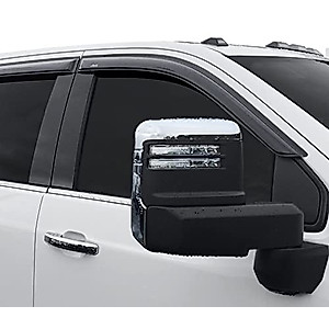 Auto Ventshade [AVS] Outside Mount Ventvisor / Rain Guards | Fits 2015 - 2024 Ford F-150, 2017 - 2024 Ford F-150 Raptor/F-250/F-350/F-450/F-550 Super Duty SuperCrew- Smoke, 4 pcs. | 94975