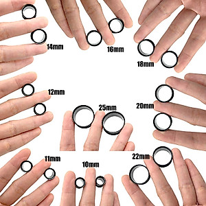 HEKEUOR 00G 7/16” 1/2” 9/16” 5/8” 11/16” 13/16” 7/8” 1” Ear Gauge Stretching Kit Stainless Steel Tapers and Plugs Set