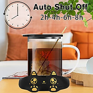 PUSEE Mug Warmer,Coffee Warmer for Desk Coffee Cup Warmer Auto Shut Off,Smart Candle Warmer with 3 Temp Settings,Electric Beverage Warmer Plate for Coffee,Cocoa,Tea,Water and Milk (Not Include Cup)
