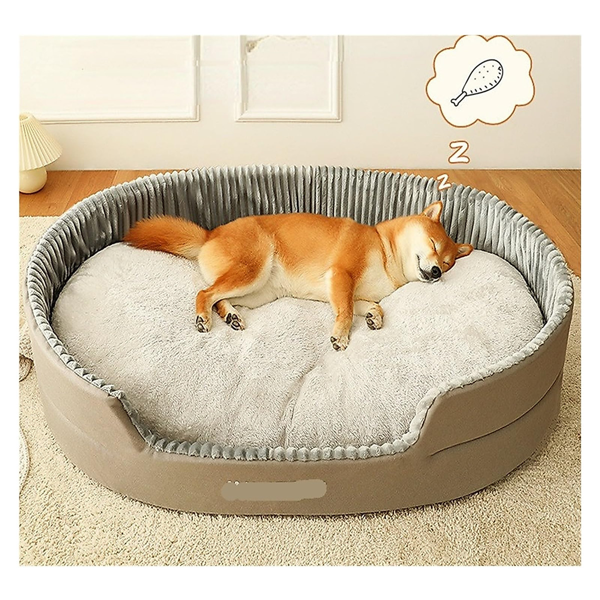 ITOMEN Pet Bed Autumn Winter Dog Bed Washable Kennel Pet Large Sofa Plus Comfort (Color : Green, Size : M 50X35CM)