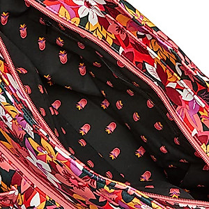 Vera Bradley Women's Cotton Utility Tote Bag, Rosa Floral - Recycled Cotton, One Size