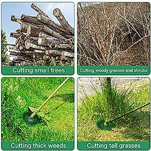 ACEBINTE 9" x 20T Chainsaw Tooth Brush Blades Kit, Cutter Trimmer Weed Eater Blade, Steel Grass Brush Cutter Blade, 2 Blades, with Adapter for Cutter, Trimmer, Weed Eater Chainsaw Tooth…