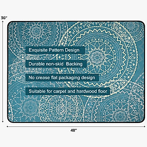 Placoot Heavy Duty Office Chair Mat for Carpet & Hardwood Floors, 48" x 36" Weight 3.5 lbs Highly Premium Quality Floor Mat, Desk Chair Mat for Carpeted Floors and Hardwood Floor for Home Office