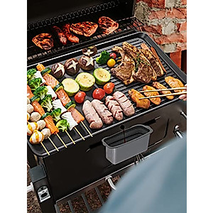 ANPHSIN 2pcs Silicone Grease Cup Liners for Blackstone, Reusable Foldable Grill Drip Pan Liners, Grease Catchers Trays Compatible with Blackstone 36/30/28/22/17inches Griddle (Black 8 x 4 x 3 in)