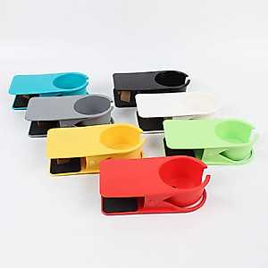 Drinking Cup Holder Clip Home Office Table Desk Side Clip Water Drink Beverage Soda Coffee Mug Holder Cup Clip Design (Grey)