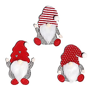 Marcol 6 Pcs Christmas Silverware Holder Pockets, Swedish Santa Gnome Tableware Spoons Forks Storage Bag, Cutlery Holders Xmas Pcs Christmas Gnome Silverware Holder Pockets