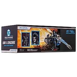 McFarlane Toys - DC Multiverse Lobo & Spacehog (Justice League of America) - 7in Scale Action Figure with Vehicle, Gold Label, Amazon Exclusive