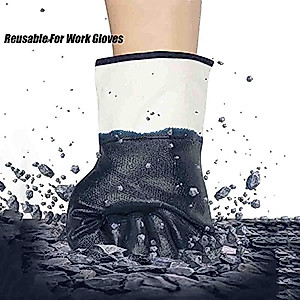 Oil Resistant Gloves,Oil Gloves for Men,Safe Wide Cuffs for Petrochemical Transport Workers' Gloves 4 Pair