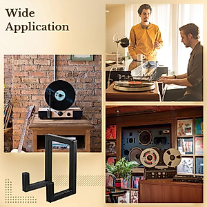 Tideme Vinyl Record Storage Holder, Black Metal Vinyl Record Display Stand, Metal Album Storage for Vinyl Records