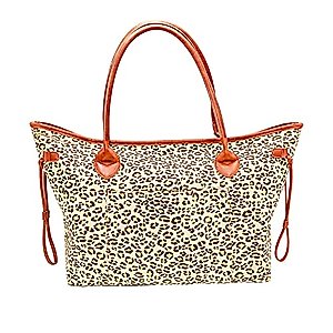 NB Large Leopard Tote Bag,Utility Canvas Shoulder Handbag Cheetah Leopard Printing Beach Bag Weekend Shoulder Bag travel bag camping bag, Personalized Gifts for Women / Teacher