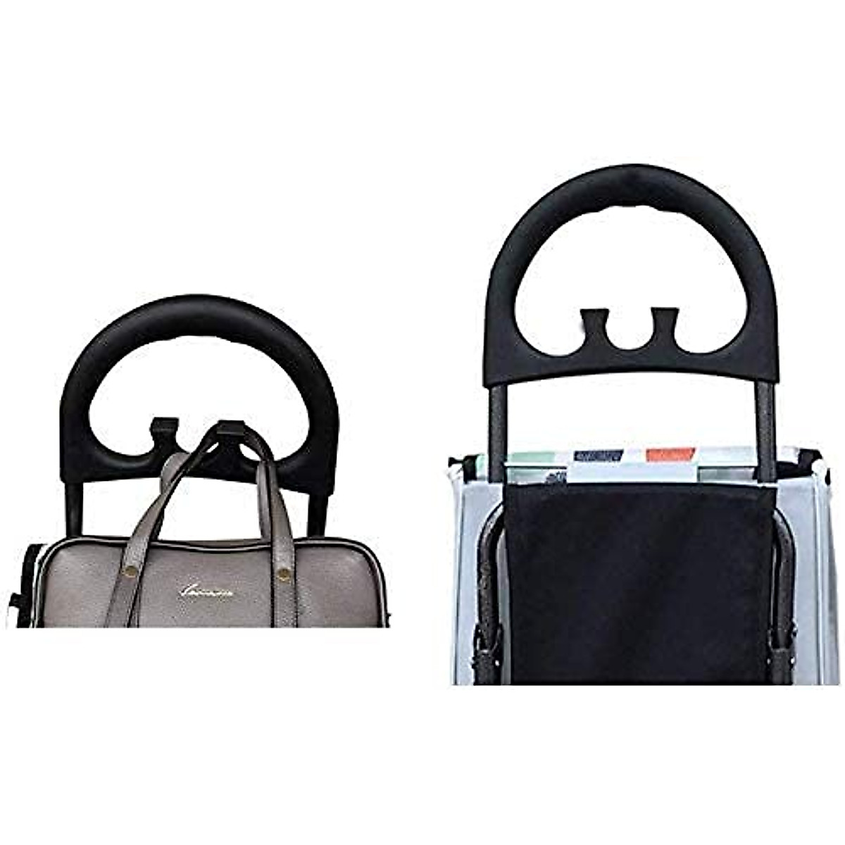 Shopping Trolley on Wheels Multi Function Shopping Cart Trolley Old Age Handcart Stair Climber with Hook Handle Seat Removable Waterproof Canvas Bag Storage Hand Trucks,Black,A ,Shopping Trol