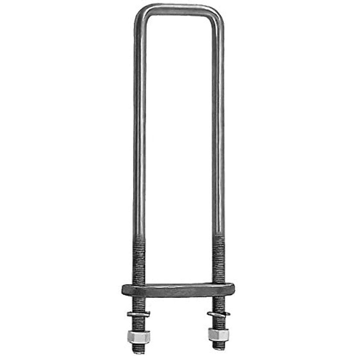 Buyers Products UB623514 14" Square Bend U-Bolt Kit, 4 Complete U Bolt Kits, 5/8" Bolt, 1/2" x 4 1/4" Tie Bars, Grade 5 Equivalent Hardware