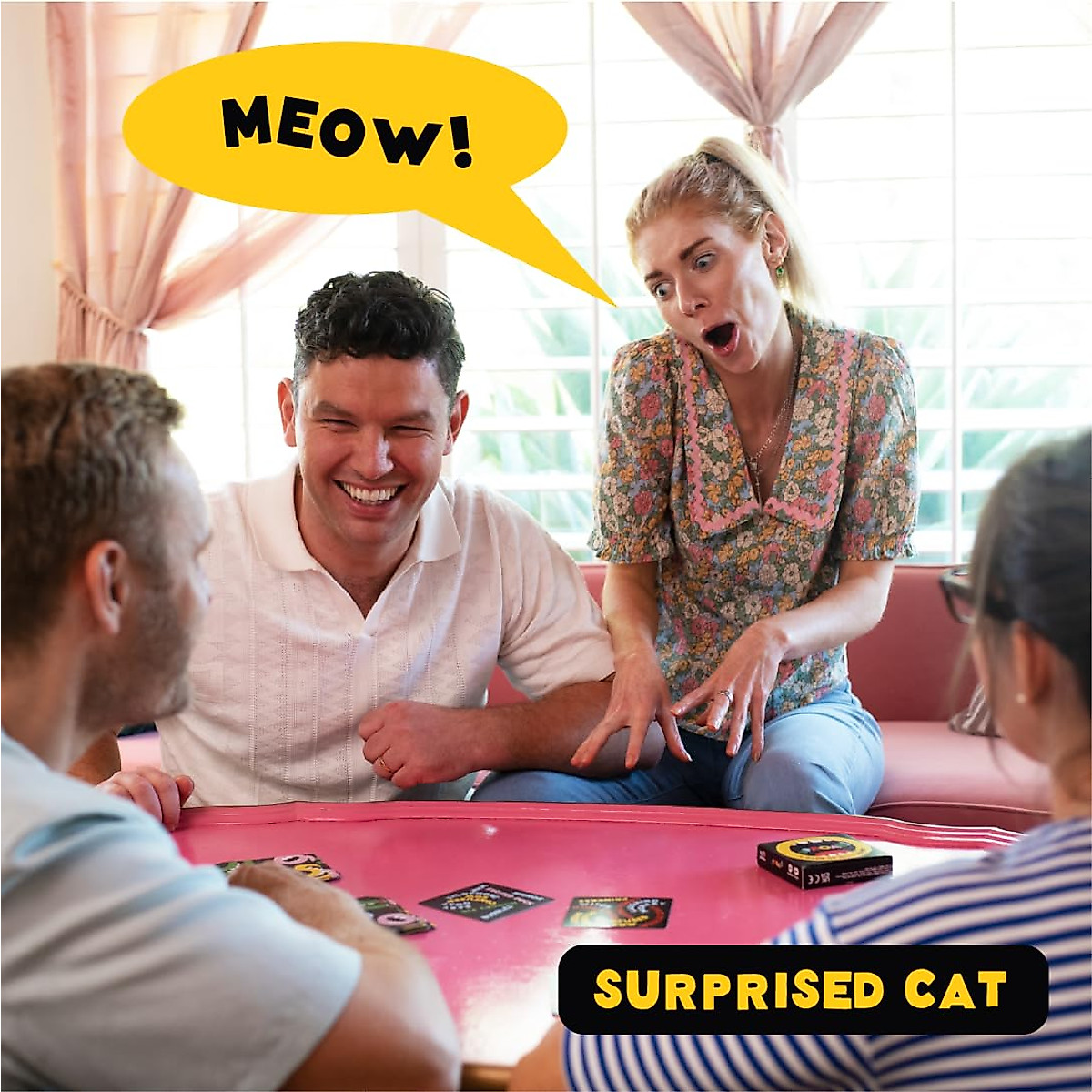 UpRoar! The Card Game of Silly Sounds - Funny Plastic-Free Family Games for Kids, Teens, and Adults, 2+ Players, Ages 7+, Eco, Sustainable, for Party, Fun, Birthday, Game Night, Easter, and Travel.