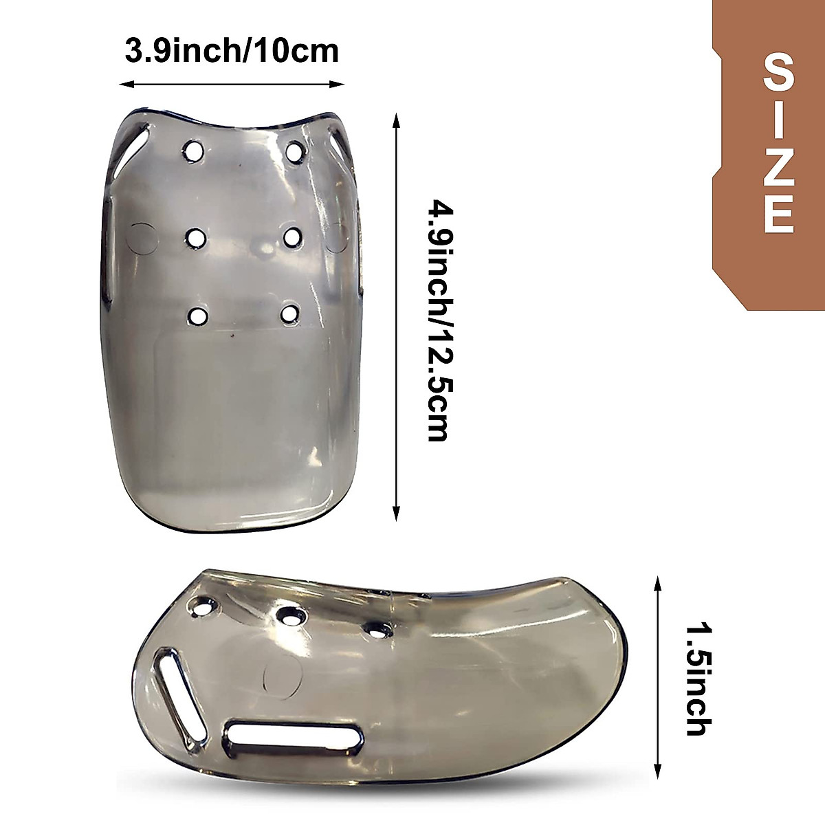 Metatarsal Guards for Work Shoes, 1 Pair Zawasstu Clear Unisex Safety Footwear Work Boot Toe Protector Attachment, Universal Size Metatarsal Shield for Work Boots, Easy to Put on