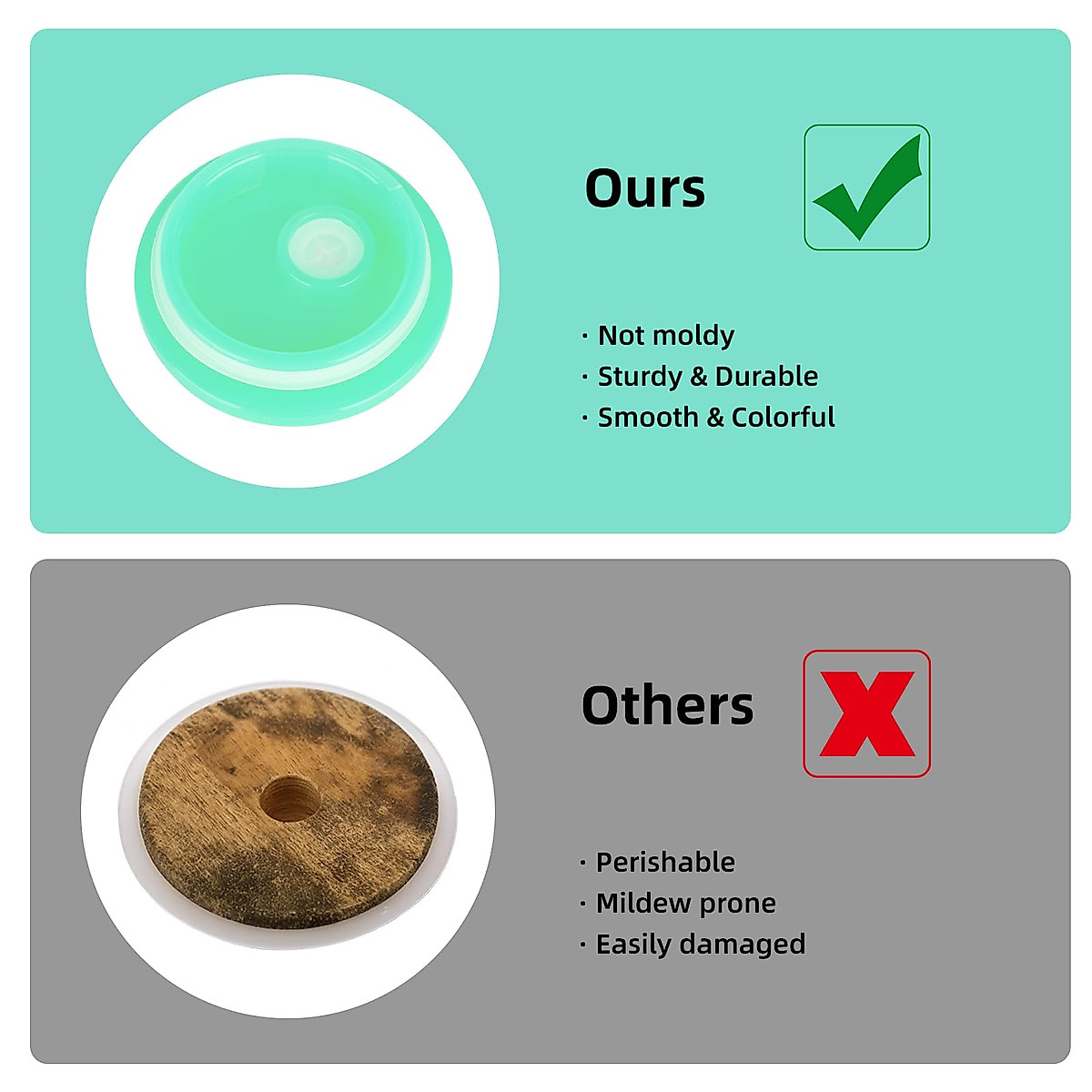 Colorful Acrylic Lids for 16 oz Glass Cups, Spill Proof and Reusable Tumbler Replacement Lids, Suitable for Beer Cans, Water Cups and Glasses(10 Pcs)