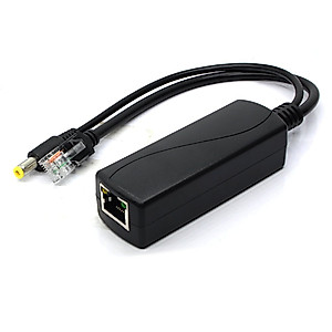 ANVISION Active 48V to 12V PoE Splitter Adapter, IEEE 802.3af Compliant 10/100Mbps, DC 12V Output
