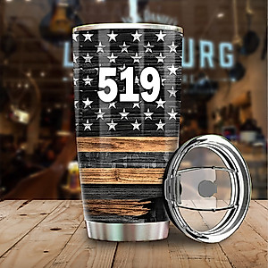 Personalized Police Tumbler Correction Officer Custom Name and Number Thin Silver Line Sheriff Police Officer Suit Tumbler Cup with Lid, Double Wall Vacuum 20 Oz Stainless Tumbler TB5