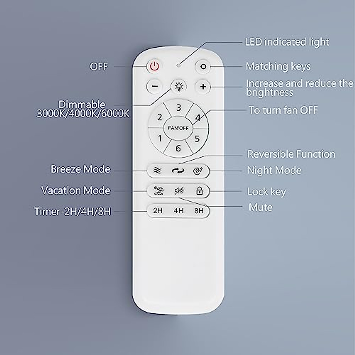 VACILL 52 inch Wood Ceiling Fans with Lights and Remote 120V,DC Motor,Indoor Outdoor Noiseless Reversible Ceiling Fan,6 Speed Levels,LED Dimmable,Color Natural