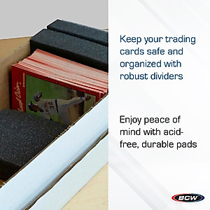 BCW Monster Pads - 20 Pack | Acid-Free Foam Inserts for Card Storage Boxes