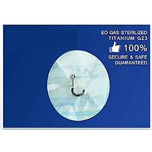 Pierced Owl 18GA EO Gas Sterilized G23 Implant Grade Titanium Bezel Set Crystal Top Nose Screw (Aquamarine)