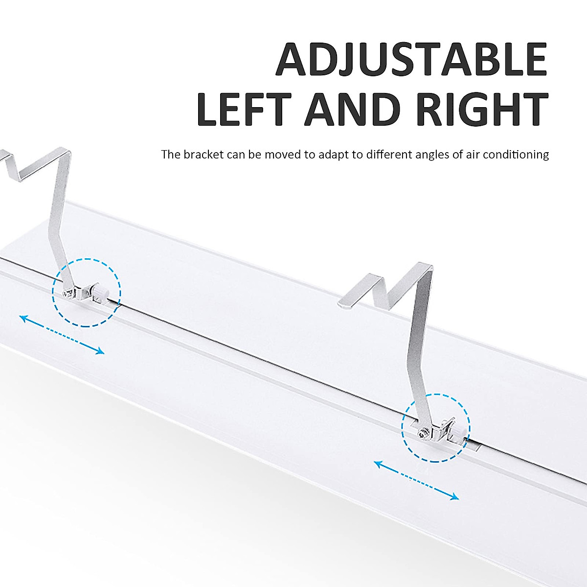 FhonLee Adjustable Air-Conditioning Air Deflector, Air Conditioning Air Outlet Anti-Direct Blowing Baffle Wind Guide Cover for Home/Office/Office Buildings (White - 15.75 x 7.88 Inch)