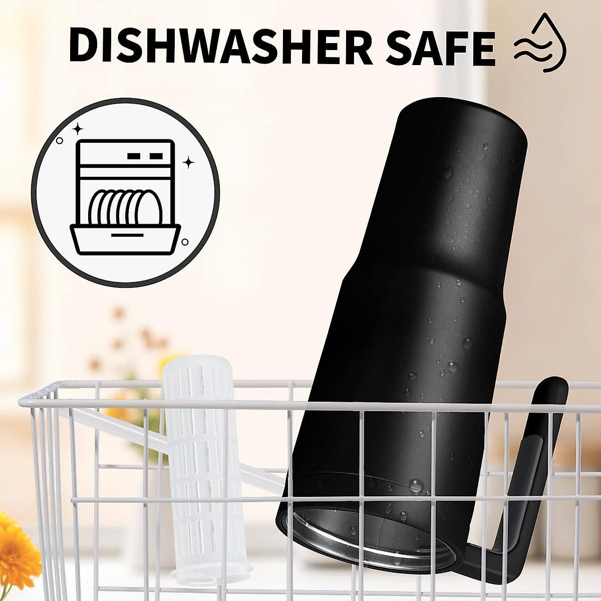 VICKNIY Tumbler with Handle Fruit Infuser - 40 OZ Insulated Tumblers with Lid, Straw Cover, Protective Boot, Leak-proof Travel Tumbler for Coffee, Fruit Tea Infuser Bottle Water Cup for Work Gym