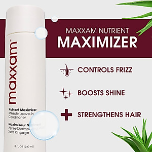 Maxxam Nutrient Maximizer Leave-in Conditioner, Frizz Control for All Hair Types, Repairs & Strengthens Damaged Hair, 8 Fl Oz
