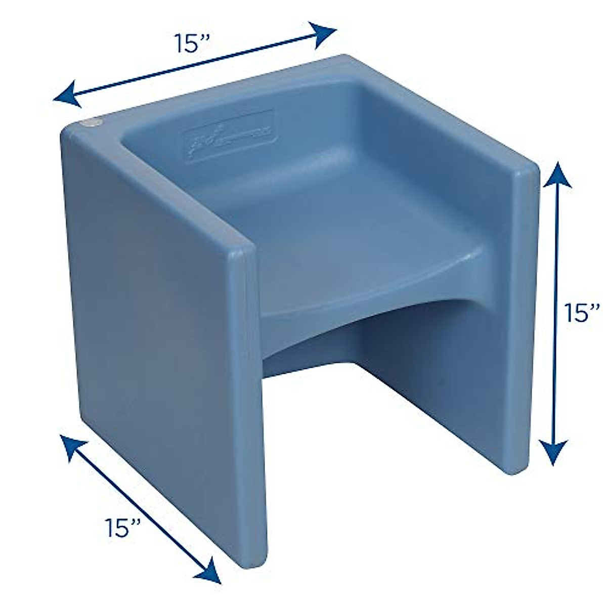 Children's Factory 3-in-1 Cube Chair for Kids, Flexible Seating Classroom Furniture, 1-Pack, Sky Blue