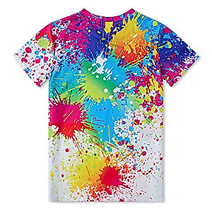 Loveternal Youth 3D T-Shirts for Kids Awesome Motley 00s Performance Graphic Tees Teen Girl Trippy Gay Pride O-Neck Boys T-Shirt White 10-12 Years