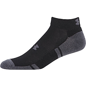 Men's Resistor Lo Cut Six Pack Socks by Under Armour LG 9-12 1/2,black