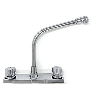 Two-Handle 8" Plastic Body Kitchen Faucet with Chromed Finish [1022 P] - Grifo de Plastico de Calidad para baño o cocina