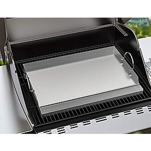 onlyfire Universal Stainless Steel Rectangular Griddle for Gas BBQ Grills, 23" x 16"