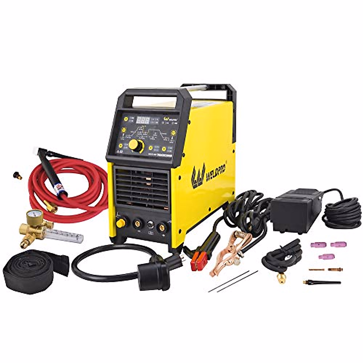 Weldpro Digital TIG 200GD AC DC 200 Amp Tig/Stick Welder with Pulse CK 17 Worldwide Superflex Torch 3 Year Warranty Dual Voltage 220V/110V welding machine