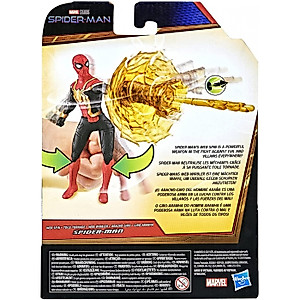 Spider-Man Marvel 6-Inch Deluxe Web Spin Movie-Inspired Action Figure Toy with Weapon Attack Squeeze Legs Feature, Ages 4 and Up