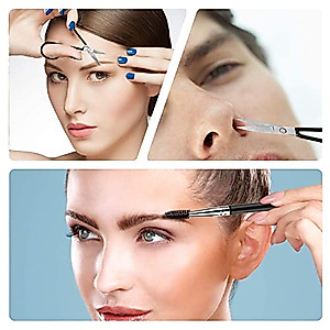 Eyebrow Tweezers Set 6 PCS, Professional Stainless Steel Eyebrow Tweezers Kit for Women/Men, Great Precision Tweezers Set for Eyebrow/Facial Hair Removal/Ingrown Hairs/Splinter/Tick Remover by MAYKI